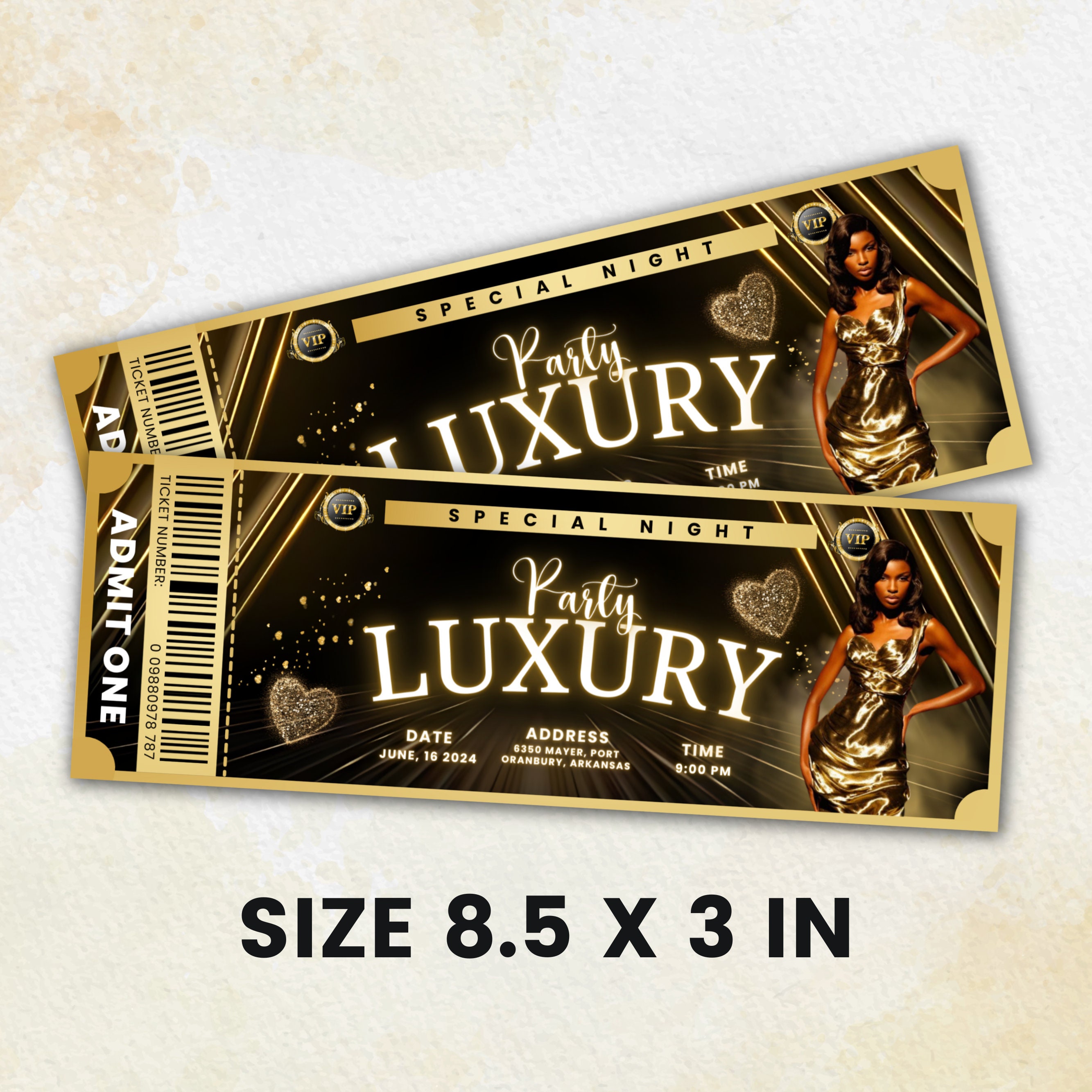 Editable Party Ticket Canva Template, Printable Event Ticket, Concert ...