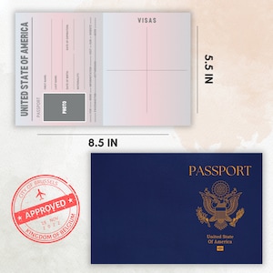 Editable Us Passports for Kids, Printable Passport for Kid for Playing ...