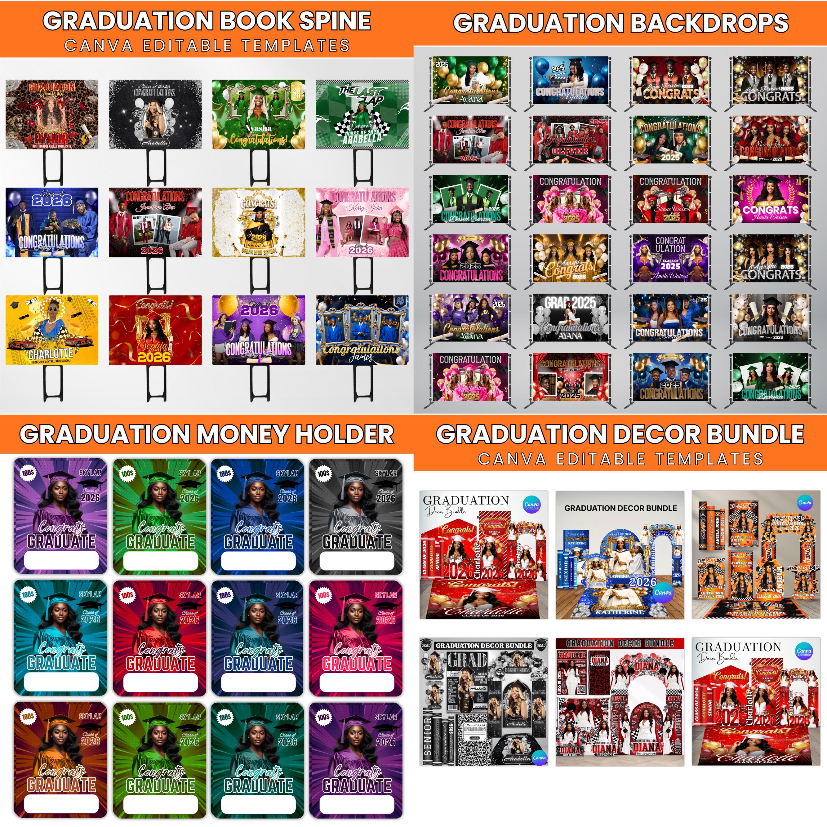 4300+ Graduation Mega Bundle Templates,class of 2026 Grad Party Bundle ...