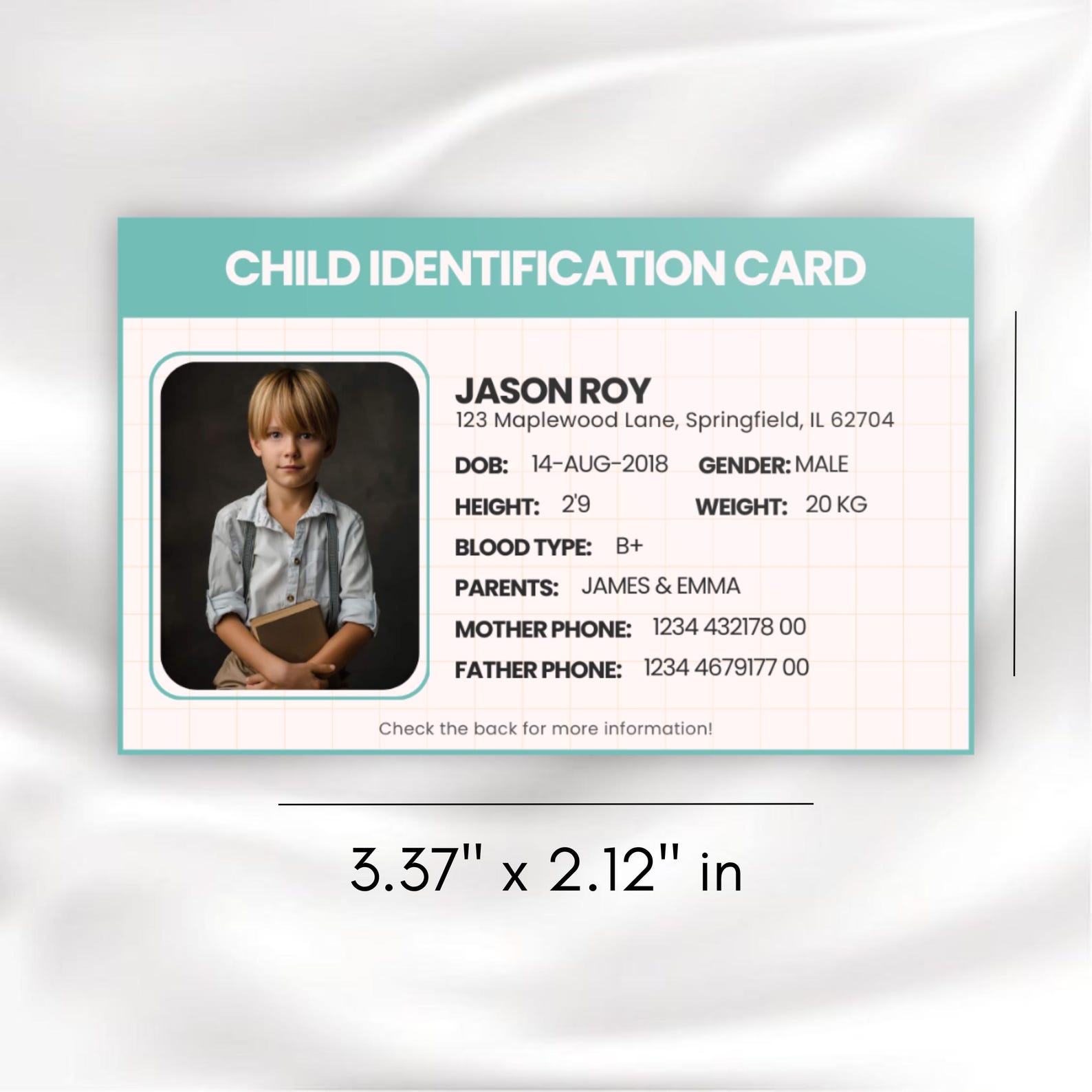 Editable Child ID Card Canva Template, Custom Id Card for Kids, Id ...