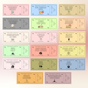 Love Coupon Book, Love Coupons for Him & Her, Valentines Coupons Canva ...