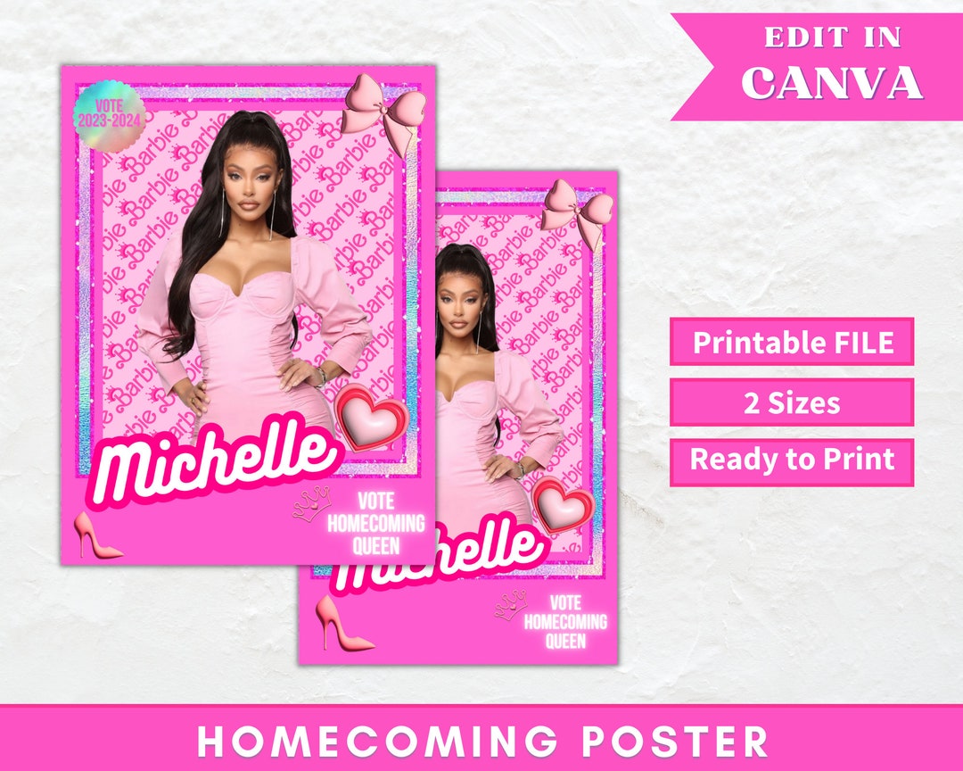 Editable Doll Homecoming Queen, Homecoming Poster, Class Treasurer ...