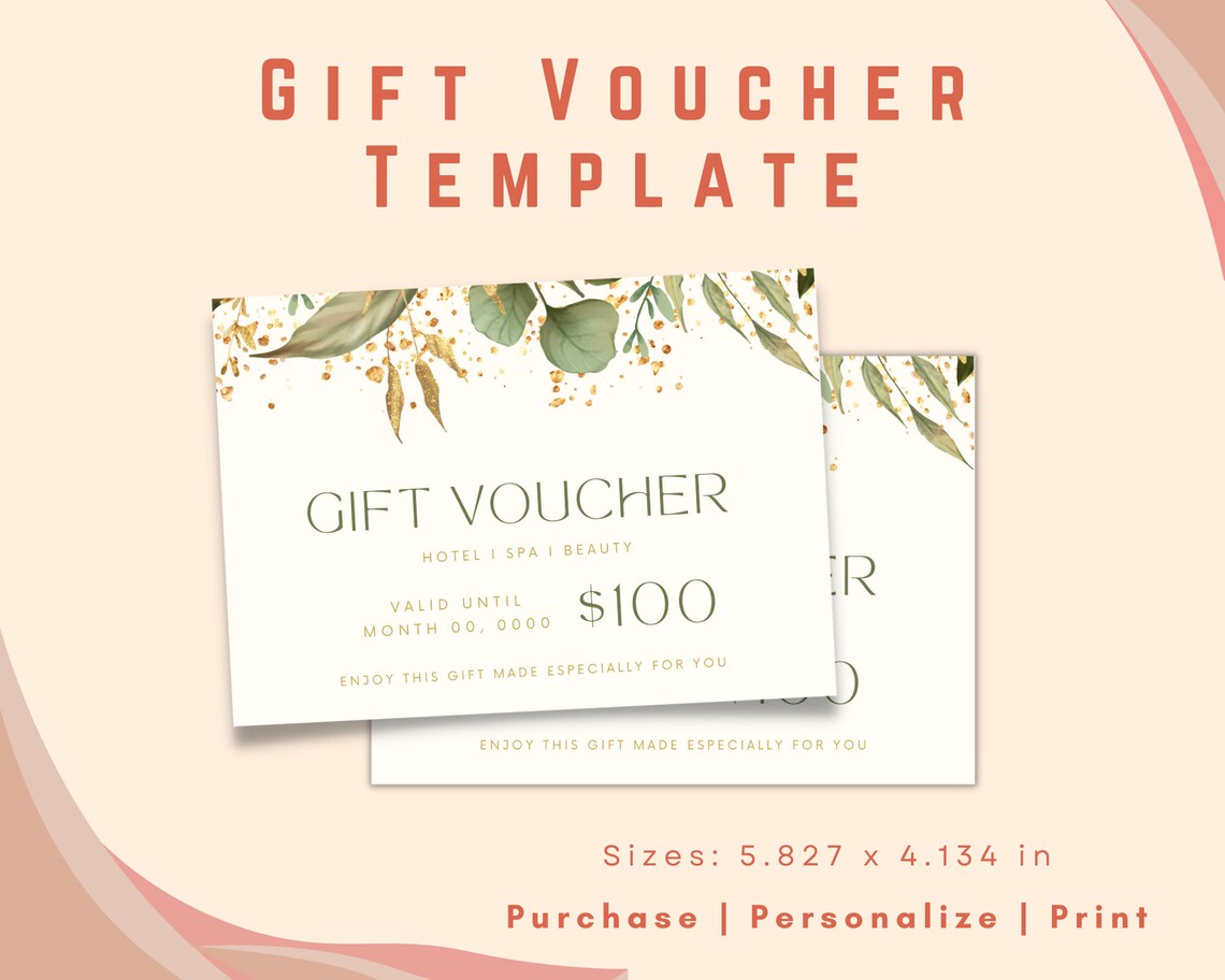 Digital Gift Voucher Card Printable Gift Trip Birthday - Etsy