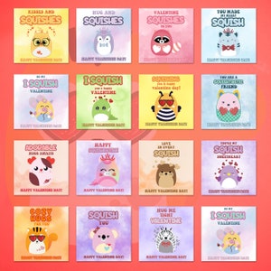 15 Squishmallow Valentine Day Cards, Valentine Squishmallow Stickers ...