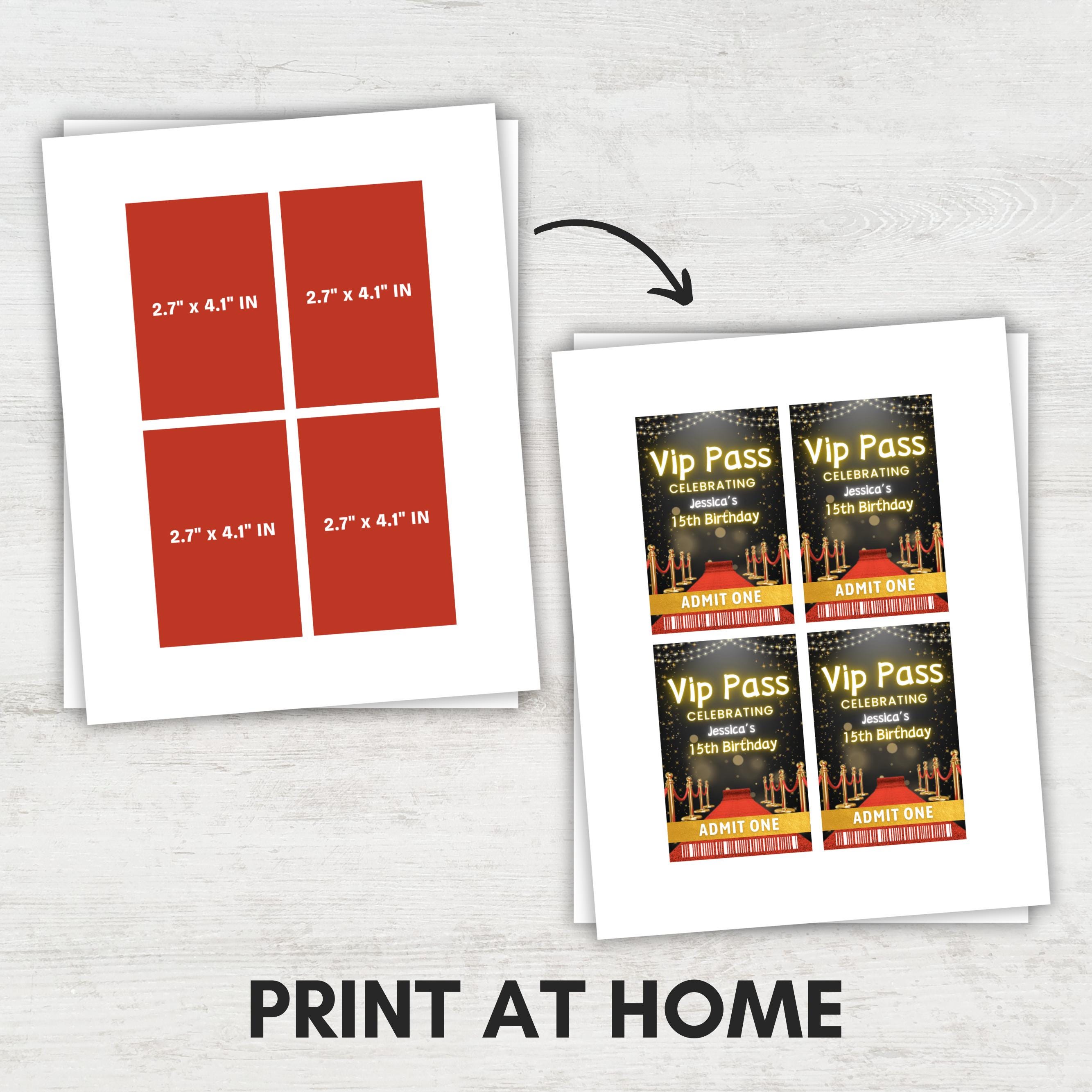 Editable VIP Pass Party Template, Vip Pass Party Invitation Canva ...
