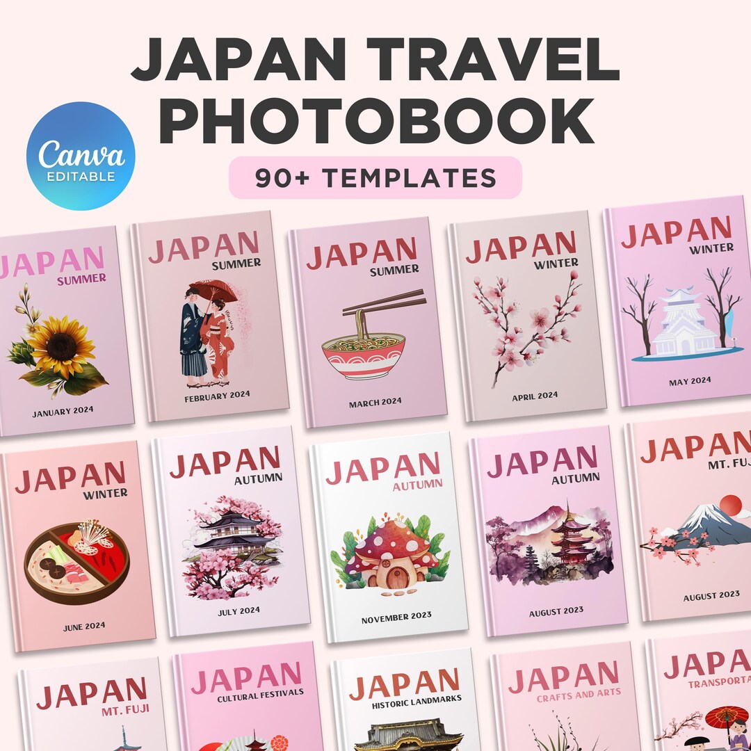 Japan Travel Photobook, Customizable Coffee Book Table, Luxury Printed ...