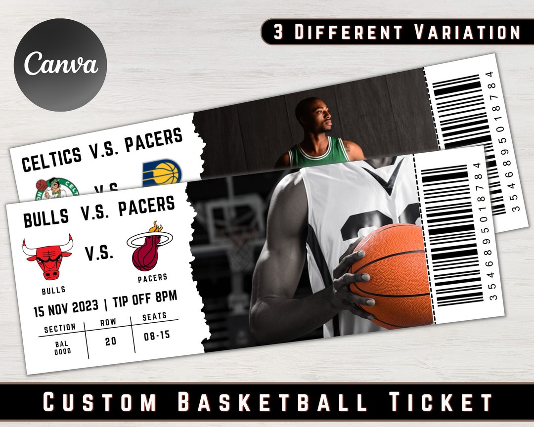 Editable Sports Ticket Template, DIY Sporting Ticket, Custom Sports ...
