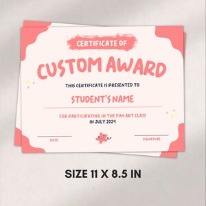 Printable Award Certificate Canva Template Bundle | Editable Digital ...
