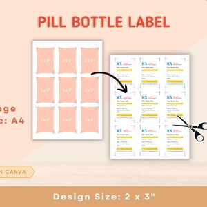 Pill Bottle Labels Printable, Editable Prescription Label, Pill Labels ...