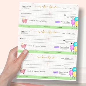 Editable Bank Check, Blank Check Template, Blank Checks, Blank Check ...