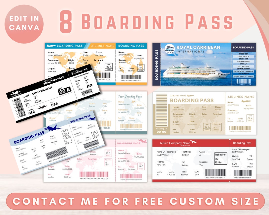 Personalized Surprise Boarding Pass | Surprise Holiday | Personalized ...