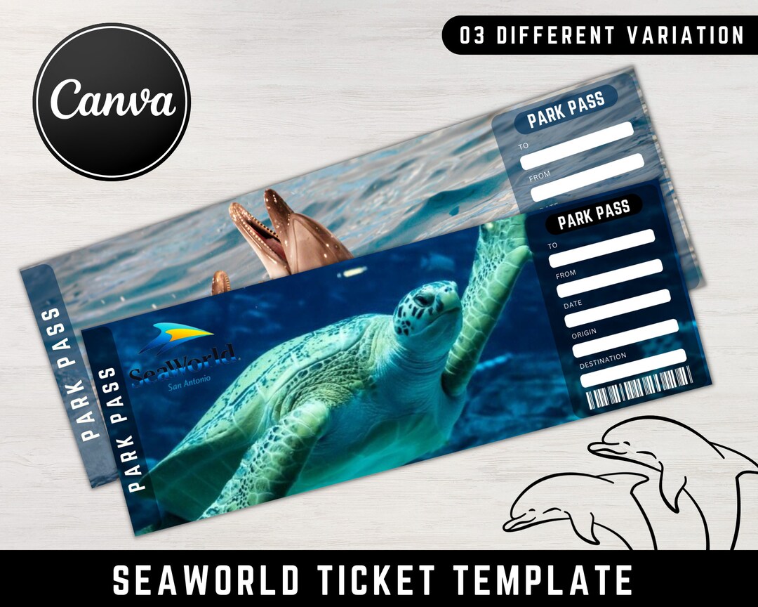 Printable SEAWORLD Surprise Trip Tickets. Seaworld Trip - Etsy