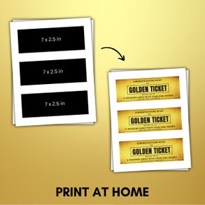Golden Ticket Template, Printable Golden Ticket Editable Template ...