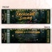 Prom Ticket Template, Prom Enchanted Evening Forest Theme Ticket ...