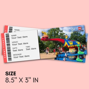 Printable Park Theme Surprise Ticket Canva Template,editable Surprise ...