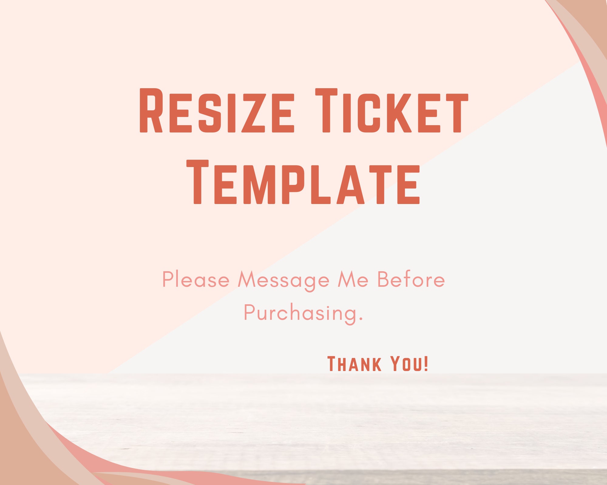 Resize Ticket Template OR Print Template - Etsy