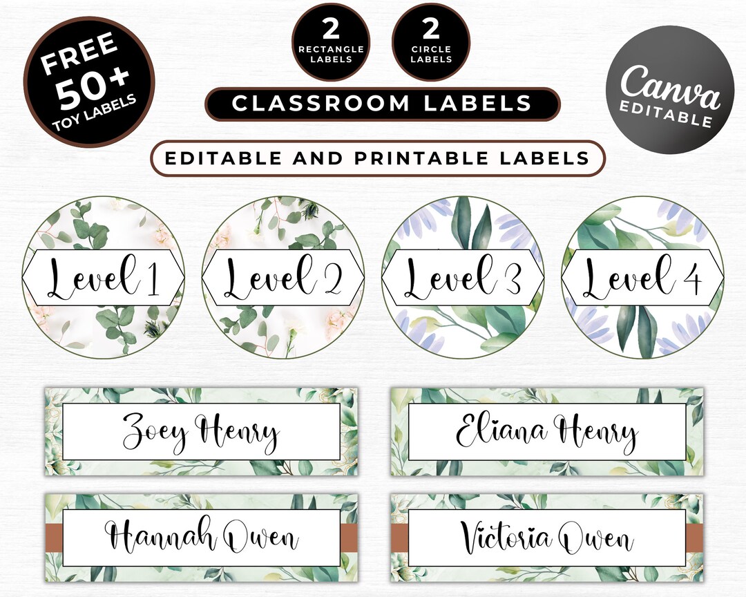 Printable Classroom Name Labels Circle Classroom Labels - EDITABLE ...