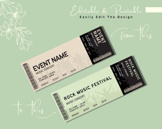 Concert Ticket Design Ideas
