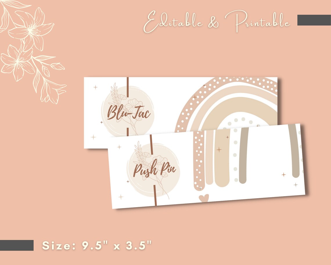 Boho Rainbow Teacher Toolbox Labels Teacher Drawer Labels - Etsy