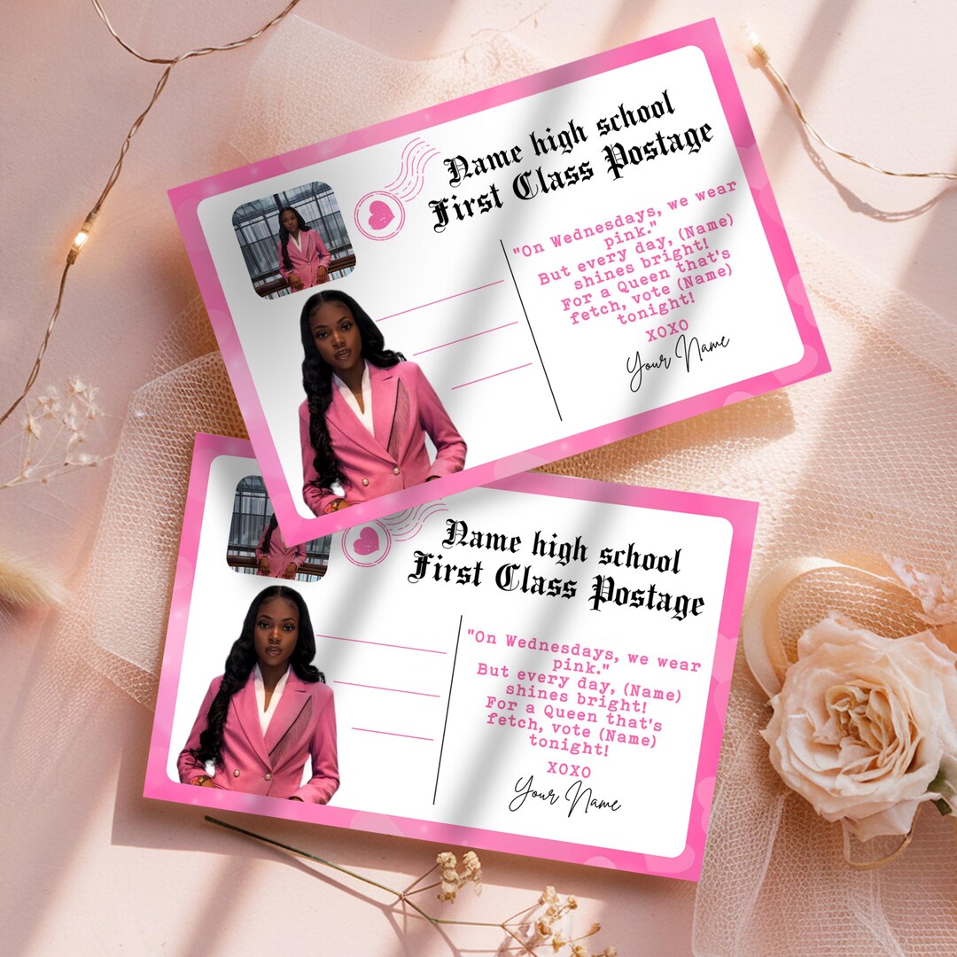 Homecoming Digital Post Card CANVA Template, Diy Homecoming Card, Vote ...