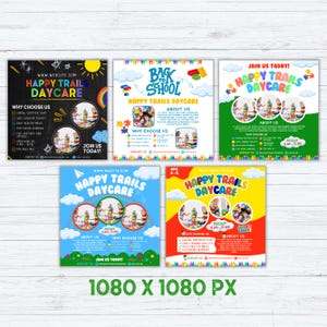 Editable Daycare Flyer Template Bundle, Babysitting Flyer Template ...