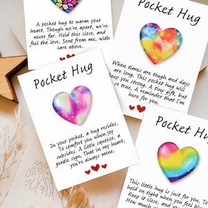 Printable Pocket Hug Cards, Pocket Hug Heart Cards, Pocket Hug Poem ...