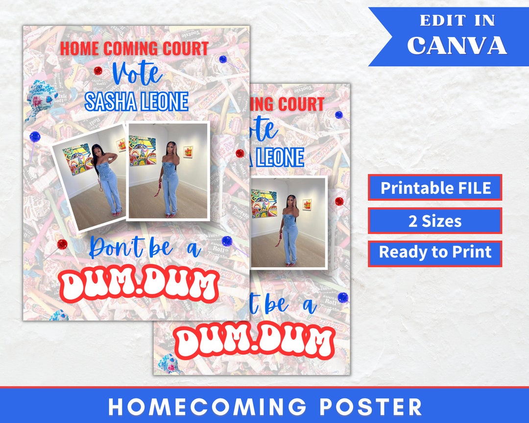 Dum Dum Poster, Homecoming Queen, Homecoming Poster, Homecoming ...