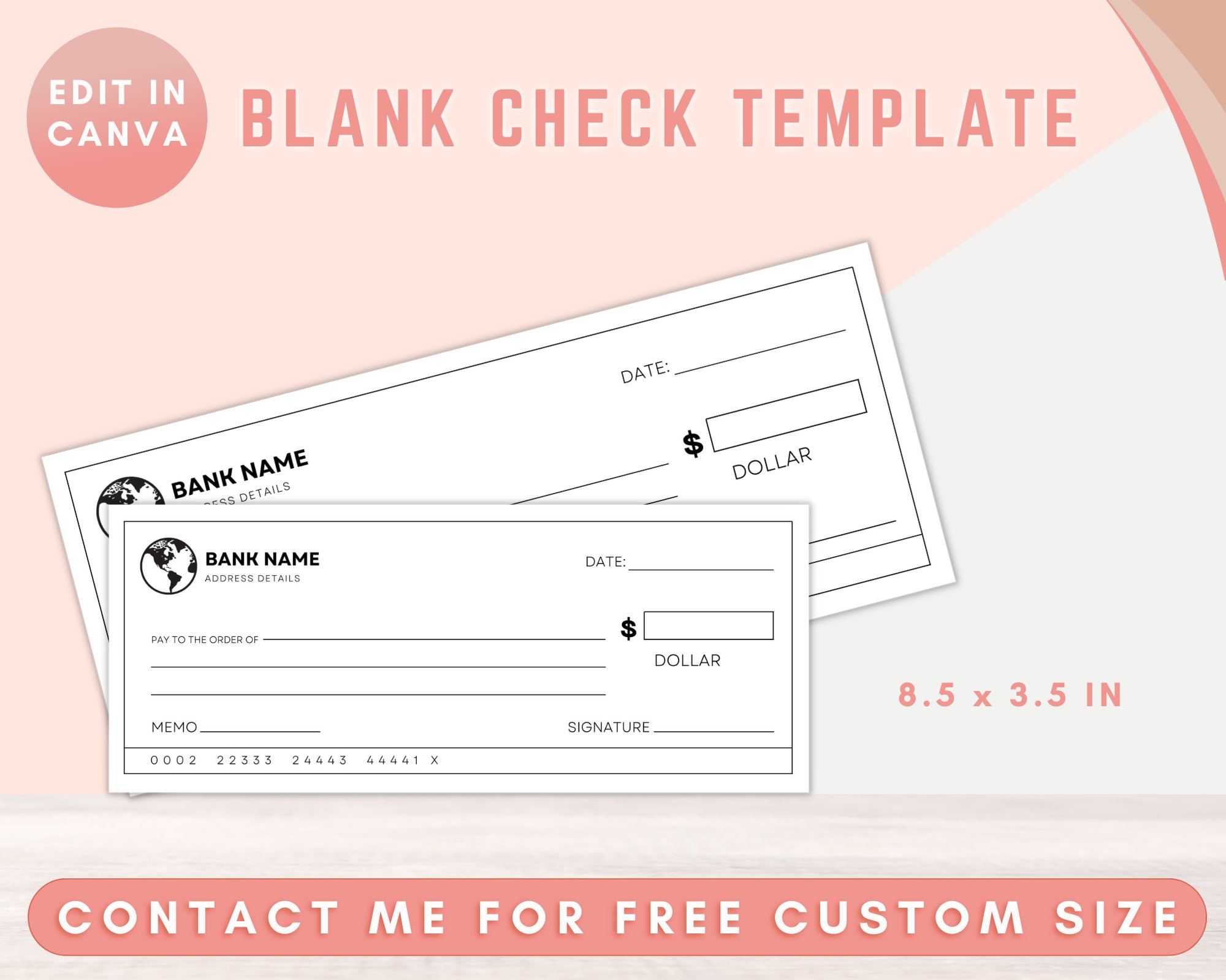 Plantilla De Cheque En Blanco