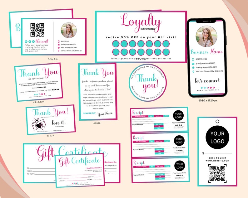Craft Show Bundle, Small Business Bundle, Price List Template, QR Code ...