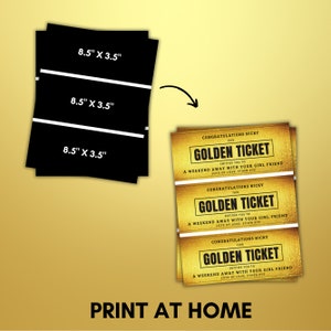 Golden Ticket Template, Printable Golden Ticket Editable Template ...