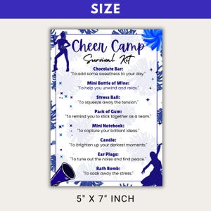 Printable Cheer Camp Survival Kit, Cheer Camp Gifts, Cheer Camp Kit ...
