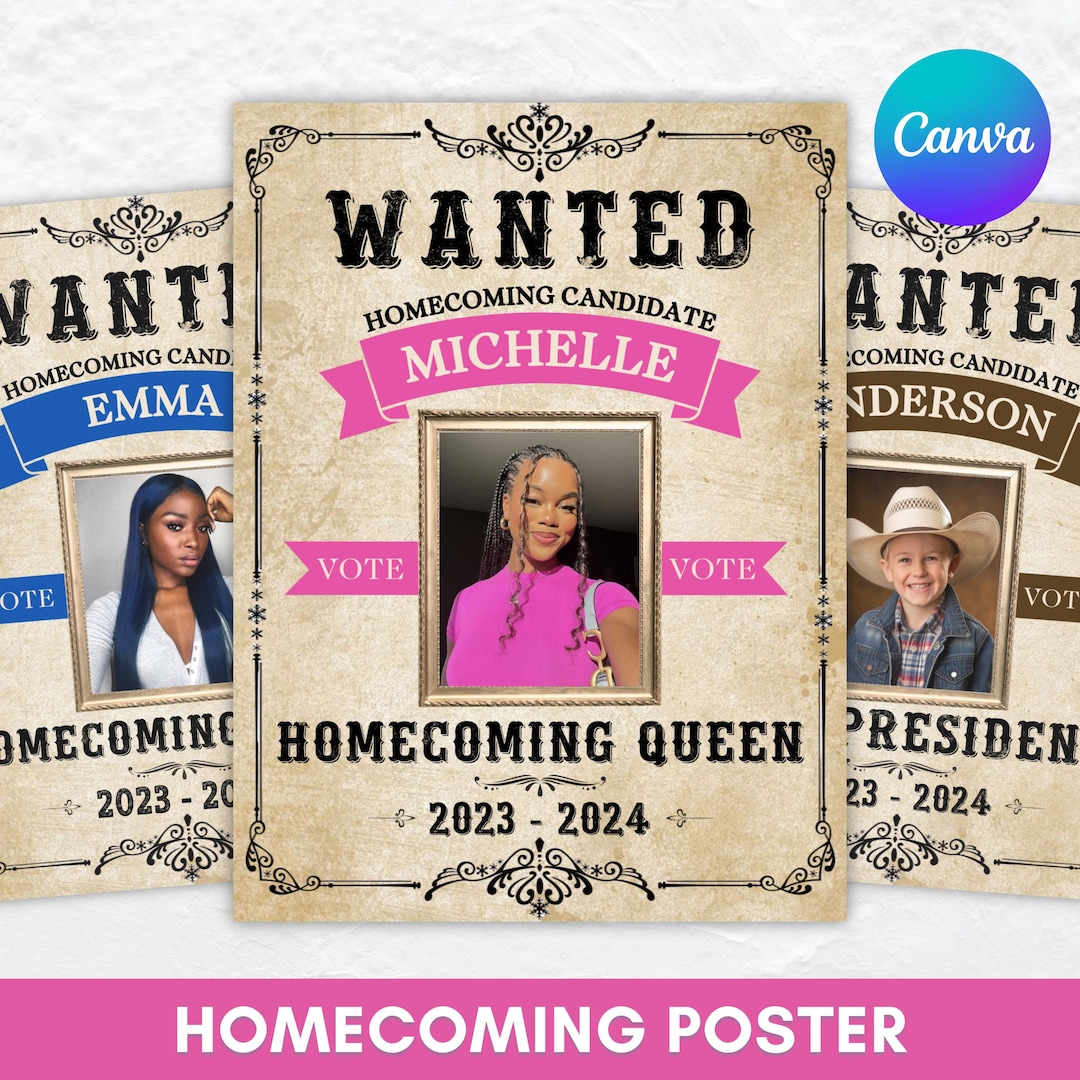 Wanted Homecoming Poster, Wanted Poster Homecoming Queen, Wanted Vote ...