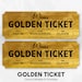 Golden Ticket Template, Printable Golden Ticket Editable Template ...