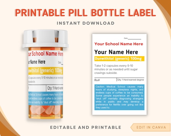 Medication Syringe Label Template