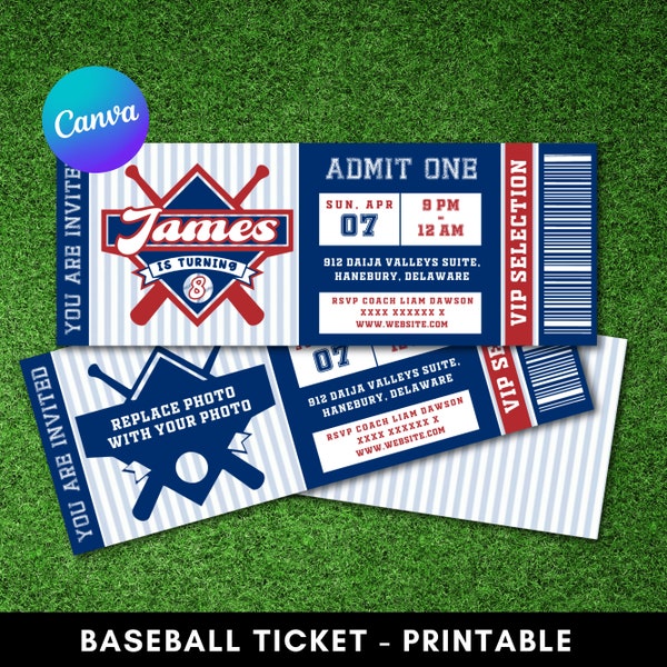 Baseball Ticket - Etsy