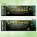 Prom Ticket Template, Prom Enchanted Forest Theme Ticket, Ticket ...