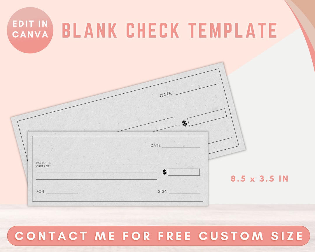 Blank Check Template, Blank Checks, Blank Check, Check Presenters, Bank ...