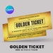 Golden Ticket Template, Printable Golden Ticket Editable Template ...