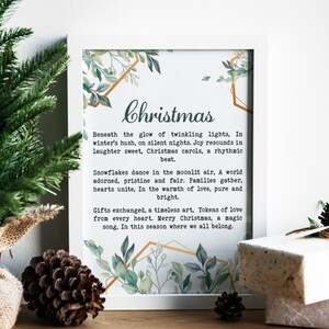 Christmas Poem Christmas Poem Card Christmas Prayer Christmas Wall Art ...