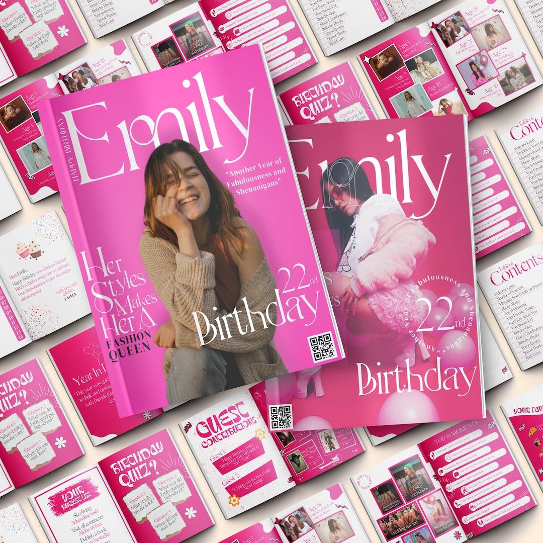 Bestie Birthday Magazine Template, Personalized Birthday Magazine ...