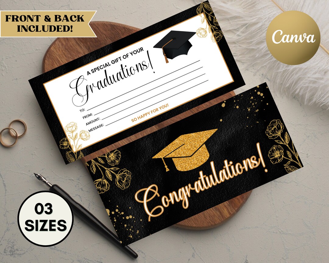 Graduation Gift Certificate, DIY Senior 2023 Graduate Gift, Graduation ...