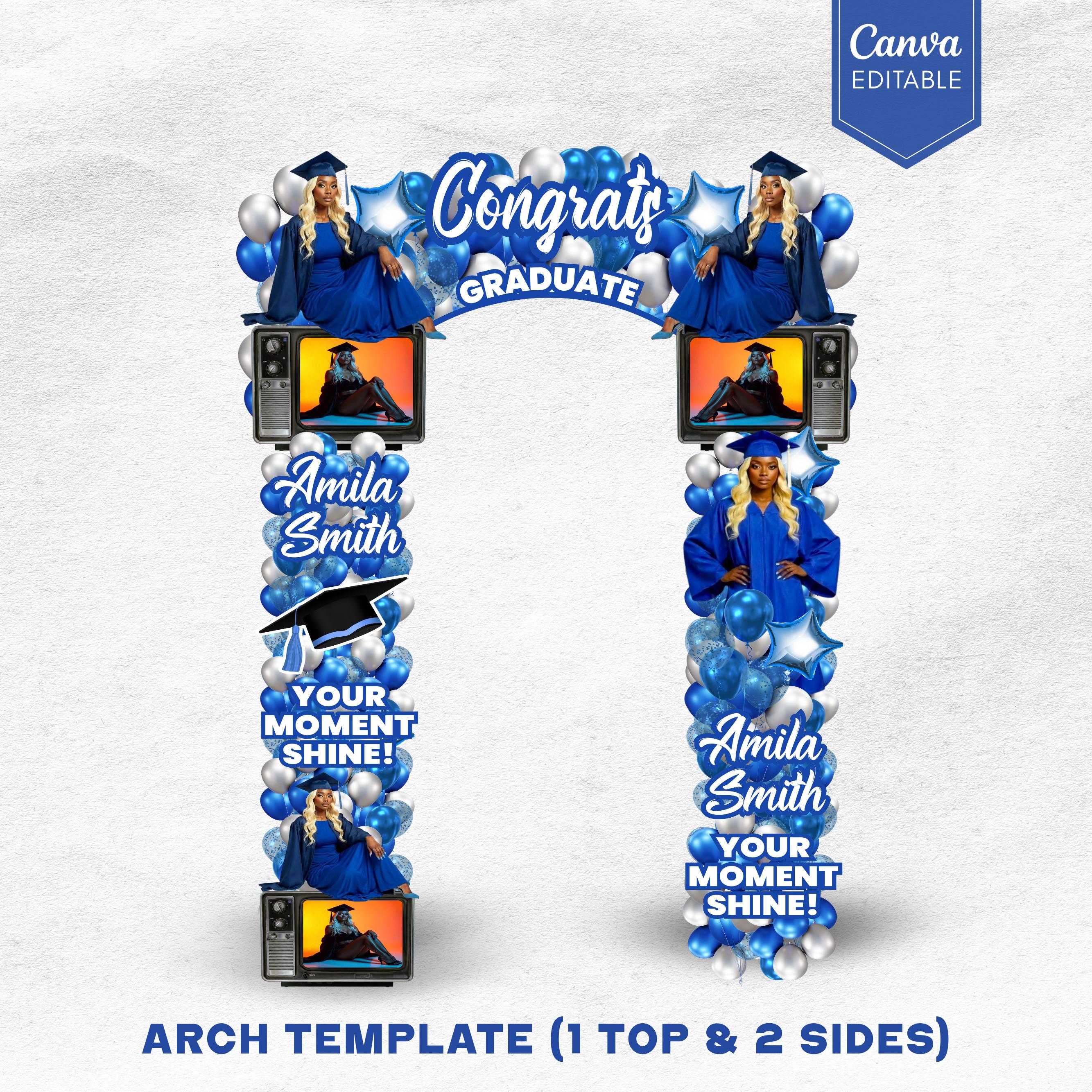 Custom Graduation Decor Bundle, Grad Entrance Arch, Congrats Grad ...