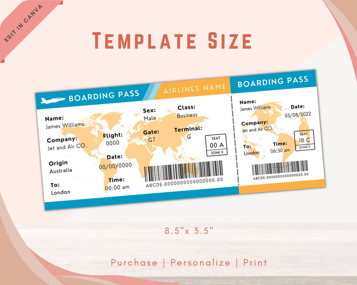 Personalised Surprise Boarding Pass Surprise Holiday - Etsy
