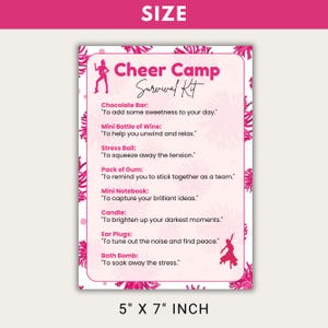 Printable Cheer Camp Survival Kit, Cheer Camp Gifts, Cheer Camp Kit ...