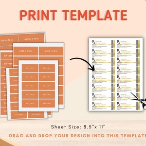 Pill Bottle Labels Printable, Editable Prescription Label, Pill Labels ...