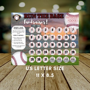 Editable Baseball Calendar Fundraiser Template | Clear the Board ...