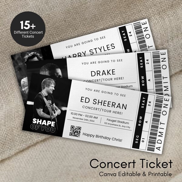 Concert Ticket Party Invitation - Etsy