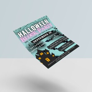 Editable Fall Block Party Flyer Template, Autumn Block Party Event ...