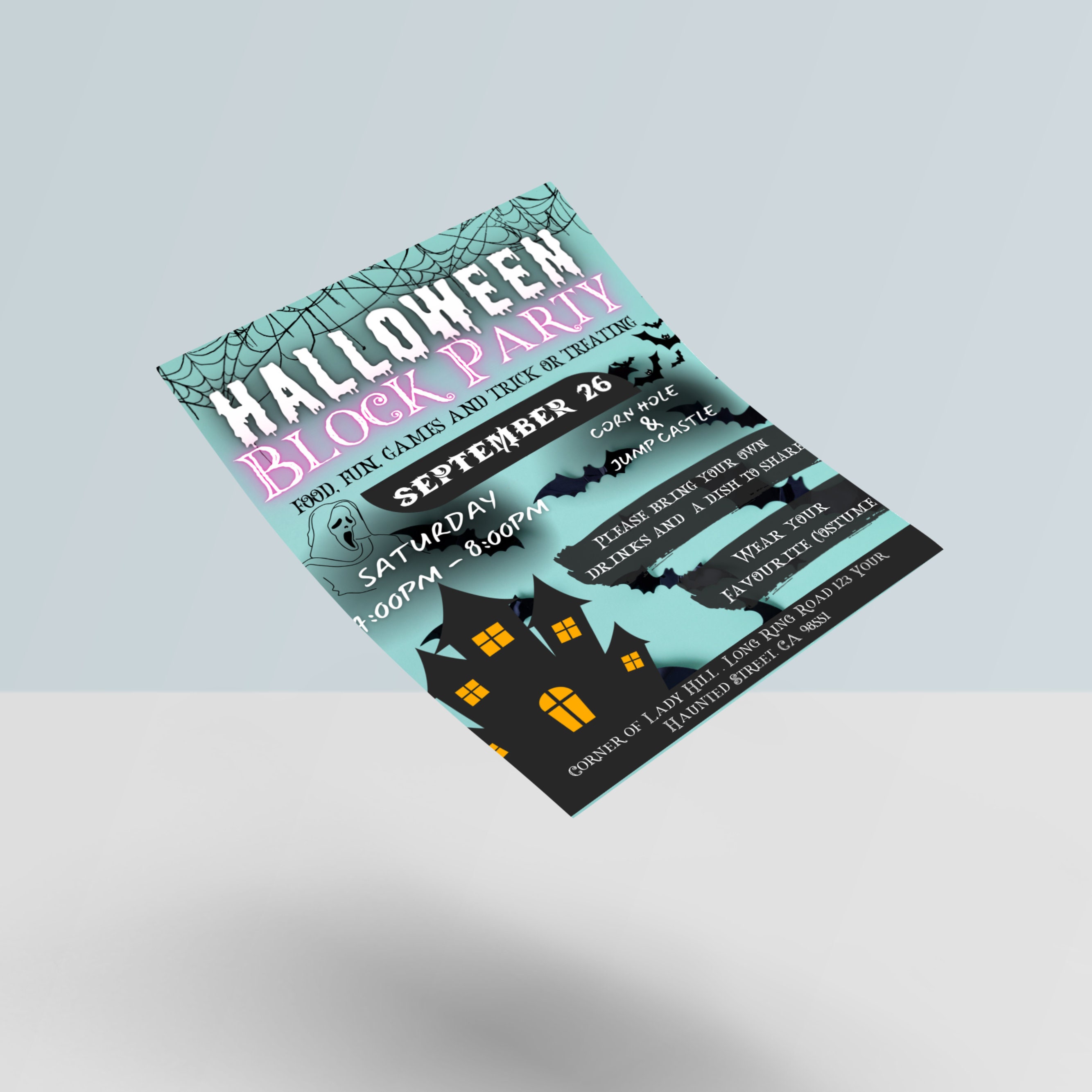 Editable Fall Block Party Flyer Template Autumn Block Party - Etsy