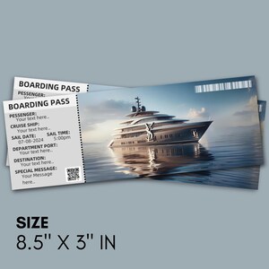 Printable Carnival Cruise Ticket Boarding Pass, Surprise Vacation Trip ...